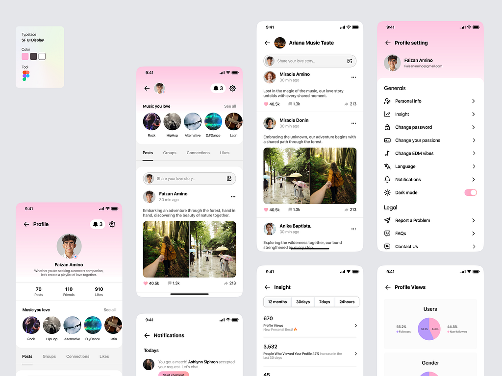 Profile & User Account by Faizan on Dribbble