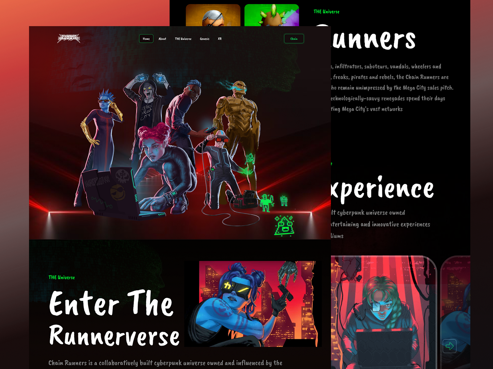 Chain Runners – Cyberpunk NFT dApp Experience by Arafat UIX on Dribbble