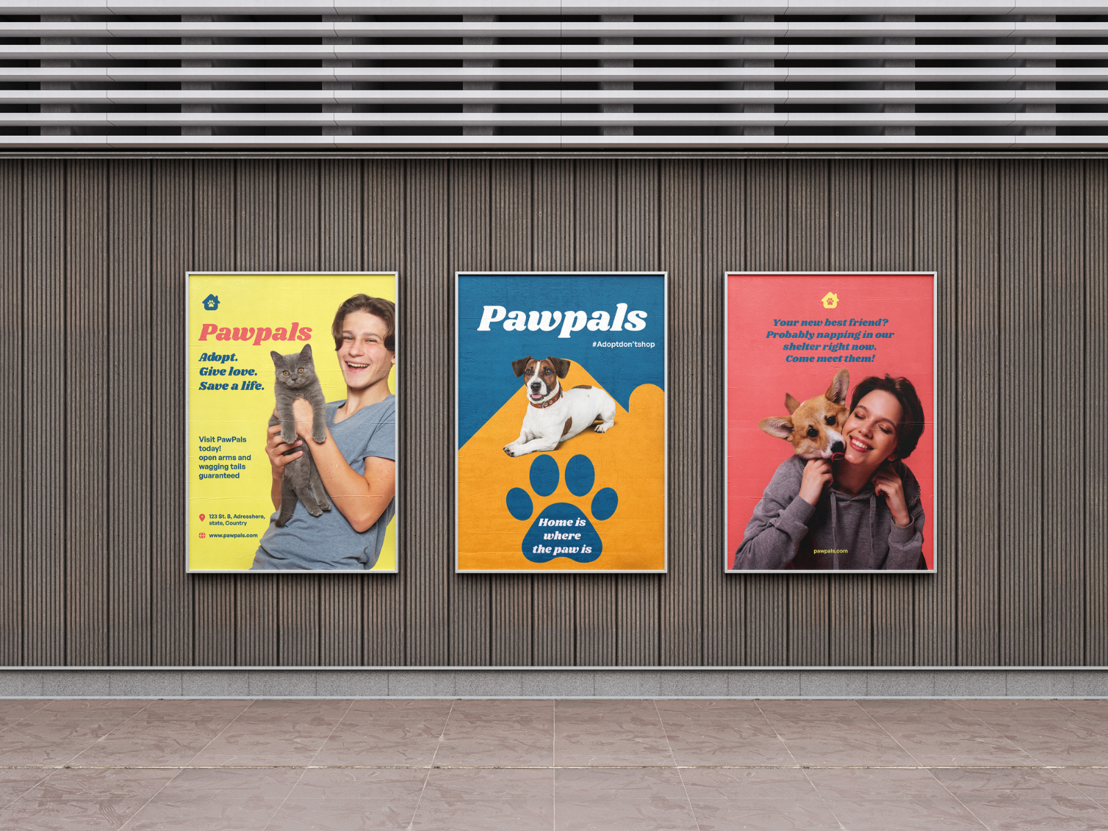 Pawpals Pet Adoption Campaign Outdoor Posters by Sarra Louzri on Dribbble