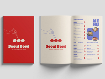 Seoul Bowl Korean Restaurant Menu Design by Sarra Louzri on Dribbble