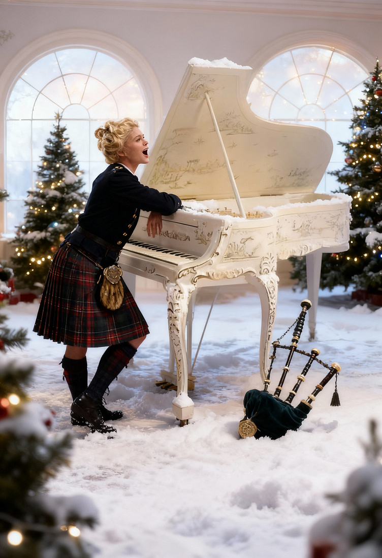 Santa Baby Scottish Highlander style by Lucie A Wesson on Dribbble