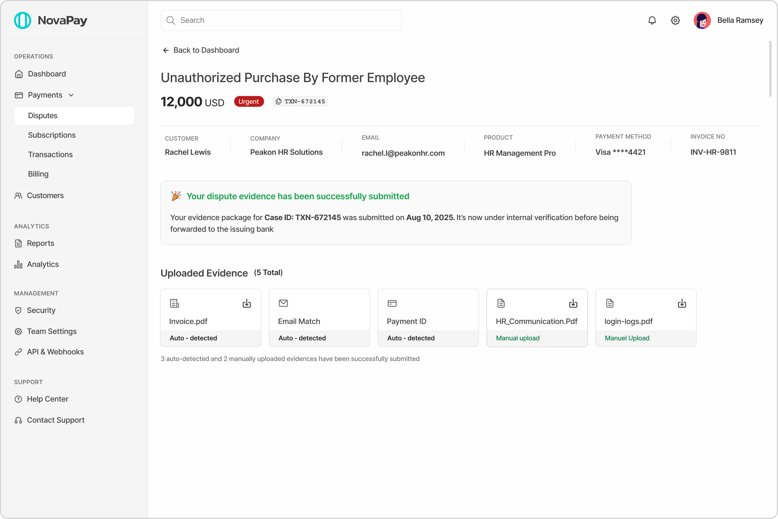 NovaPay - Dispute Details & Investigation(Submit Evidence) by Dilan ...