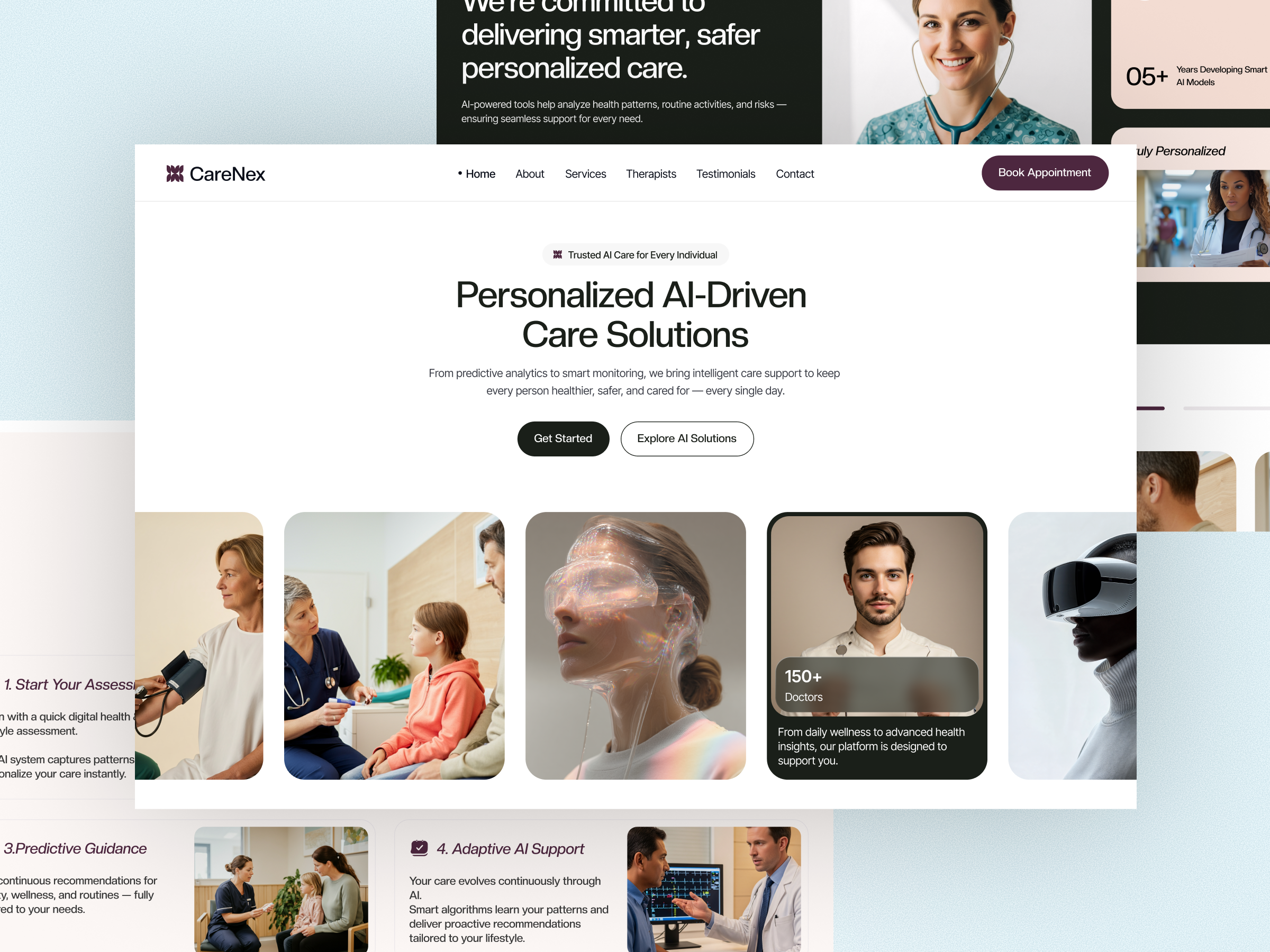 CareNex – AI-Driven Healthcare Website Design / Medical SaaS Web by ...