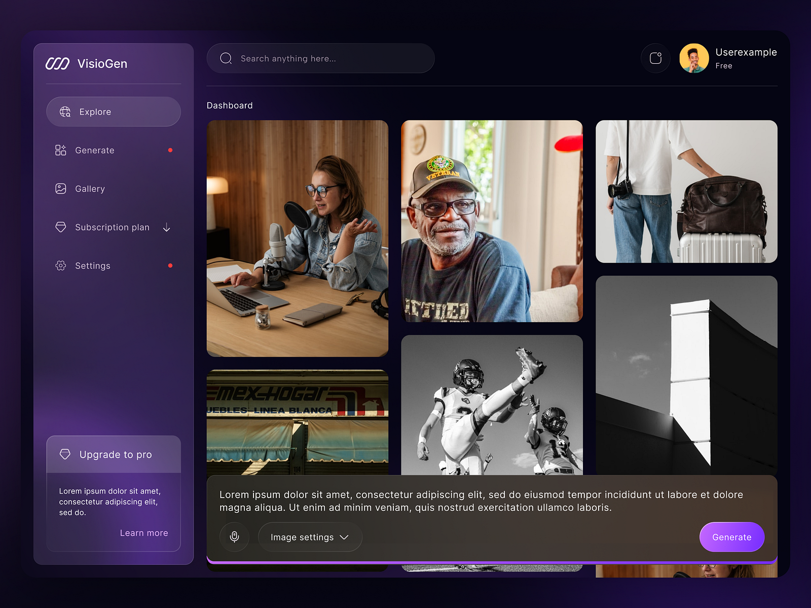 Image Generation Dashboard – Minimal UI Concept by Muavia Zadeh on Dribbble