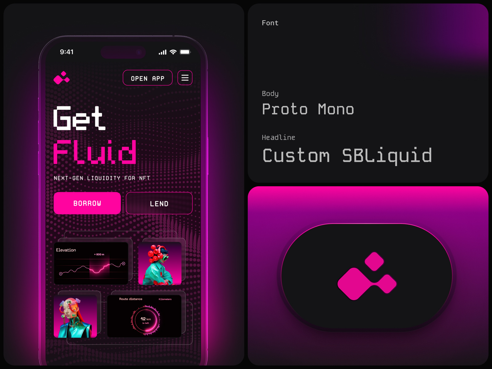Fluid NFT - UI/UX Design for NFT Platform by Afterglow on Dribbble