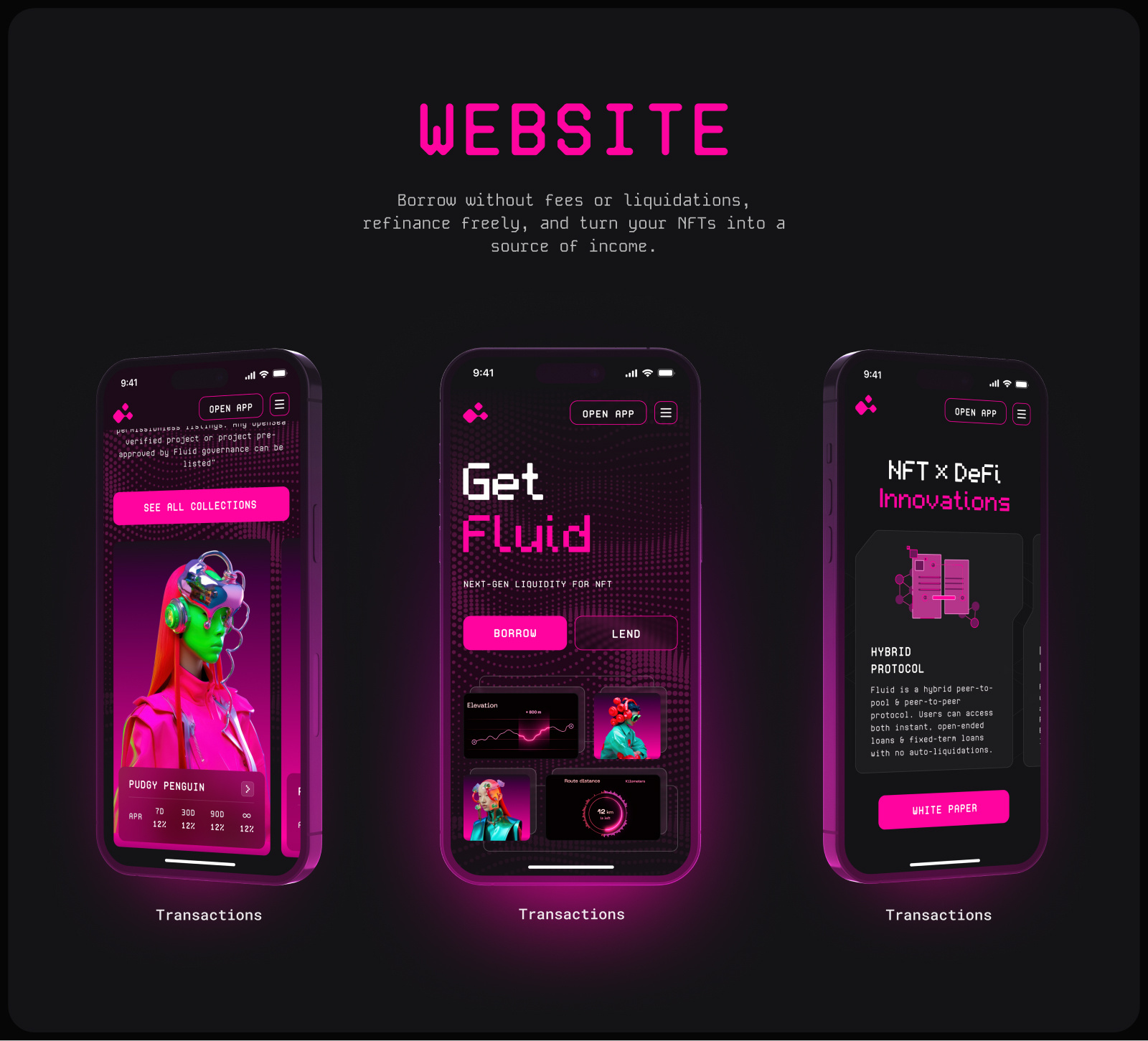 Fluid NFT - UI/UX Design for NFT Platform by Afterglow on Dribbble