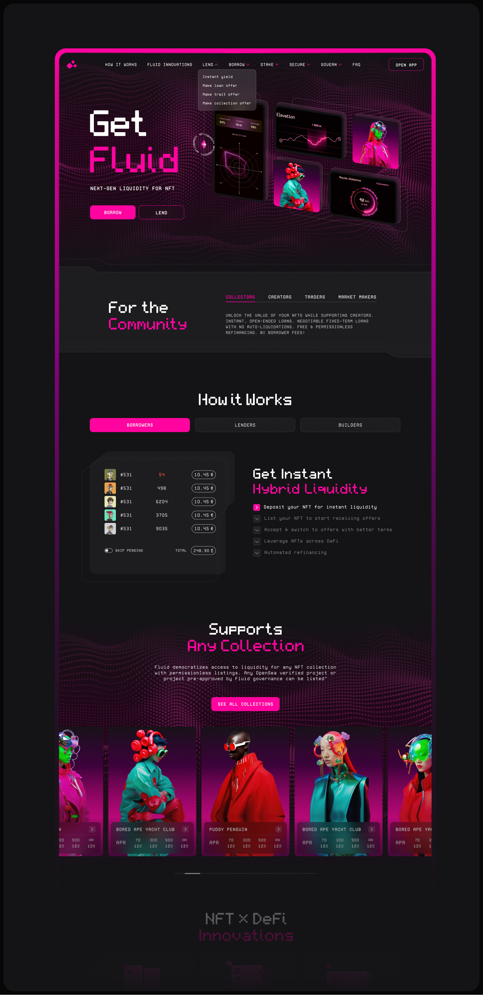 Fluid NFT - UI/UX Design for NFT Platform by Afterglow on Dribbble