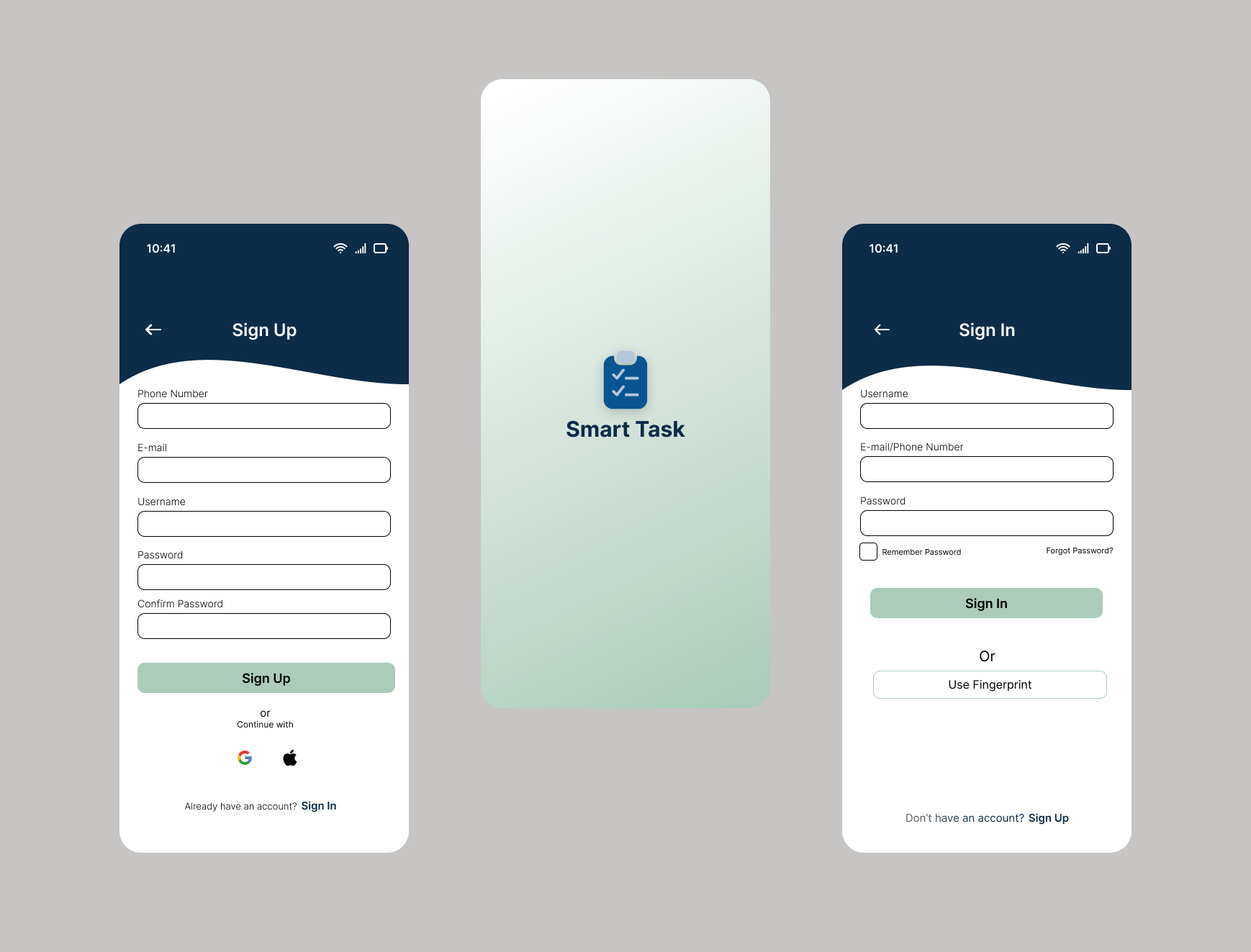 Mobile App Authentication page by Phoebe-Deborah Precious on Dribbble