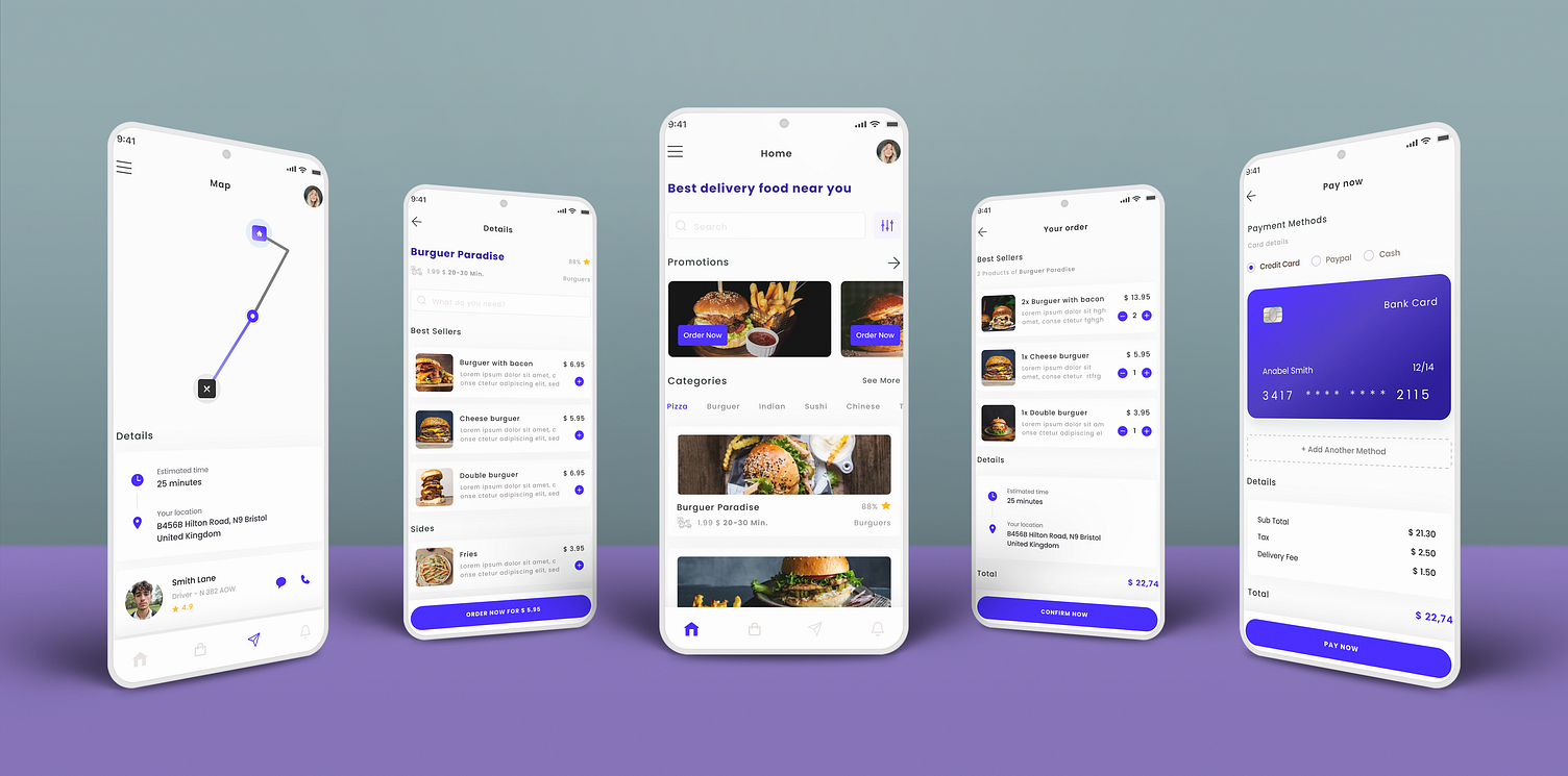 Food Delivery App UX/UI – Clean & Modern Design by Muntasim Nafis ...