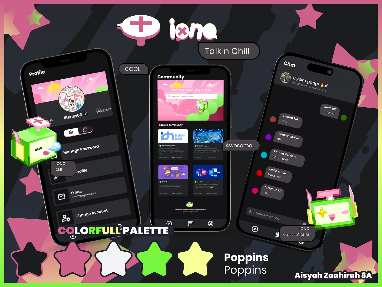 IONO : Talk n Chill | UI Prototype by Aisyah Zaahirah Ramadhani Riyadi ...