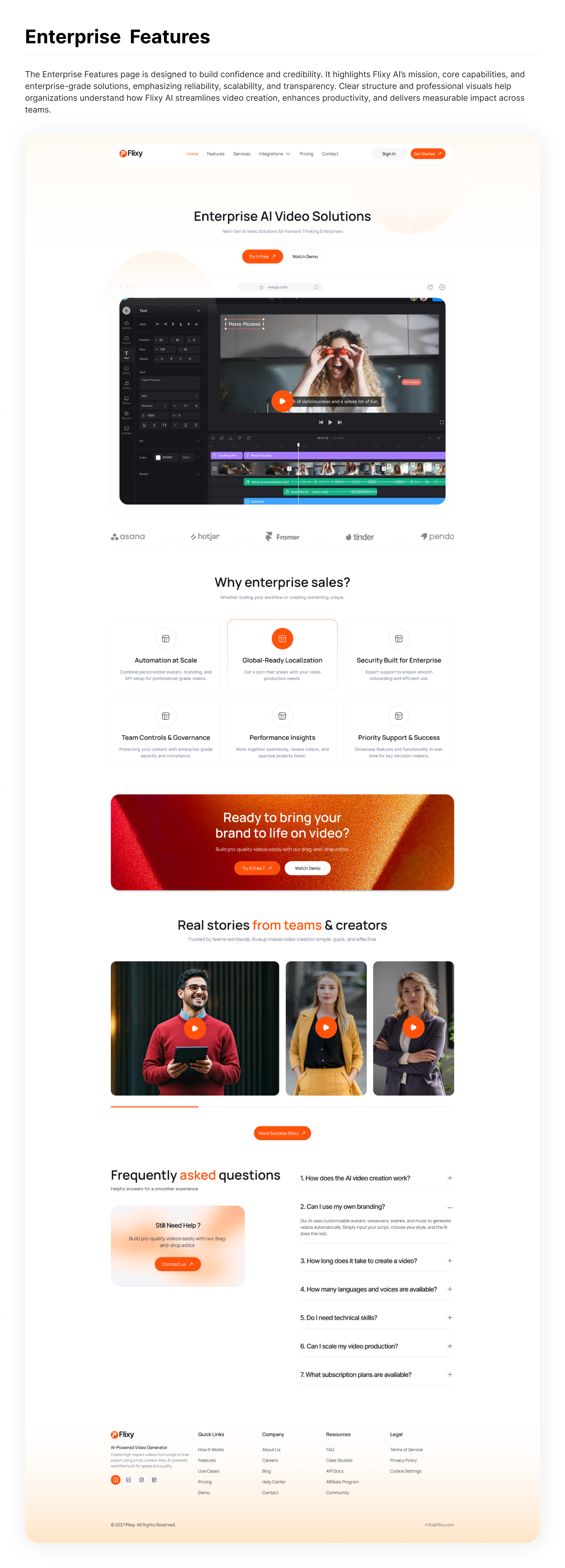 AI Text to Video Generated Sass website case study by Tauhid Hasan on Dribbble