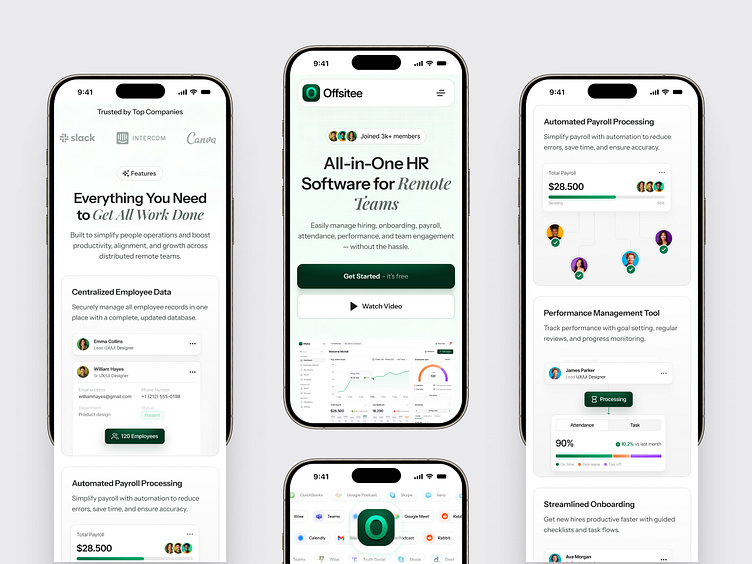 HR Landing Page Responsive Design by Extrive Design on Dribbble