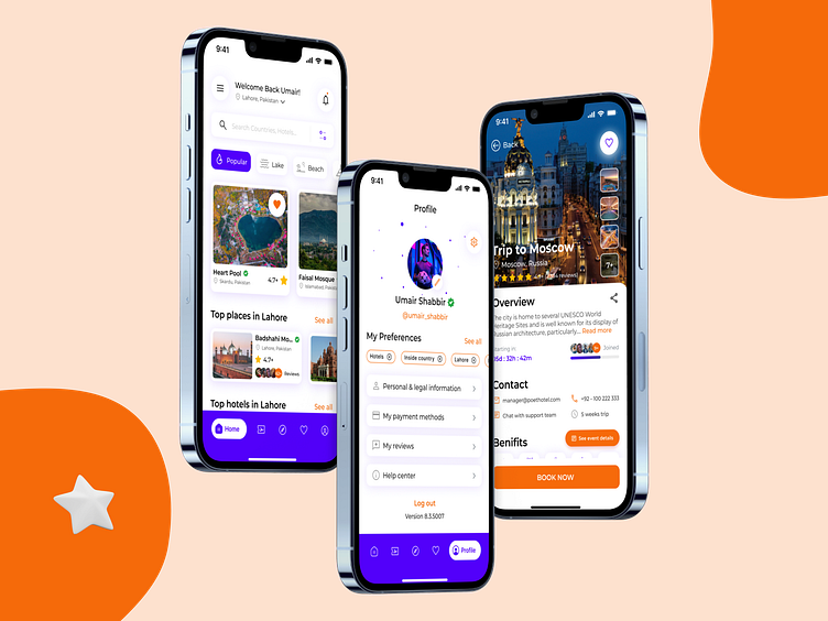 Express Travel - A Travel Agency Mobile App by Umair Shabbir on Dribbble