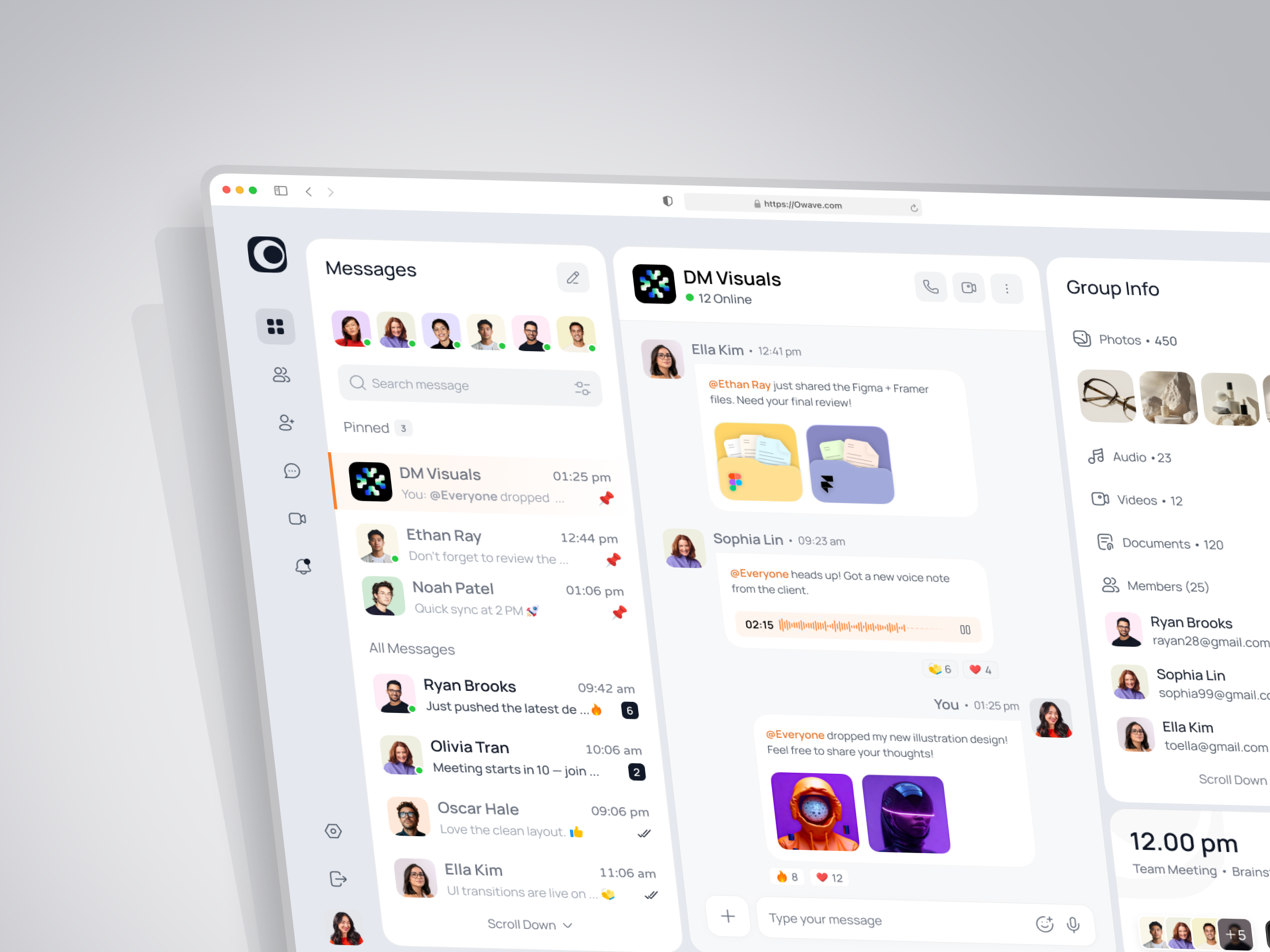 Real-time Messaging Feed UI by Design Monks - UX UI | Web Design | Web ...