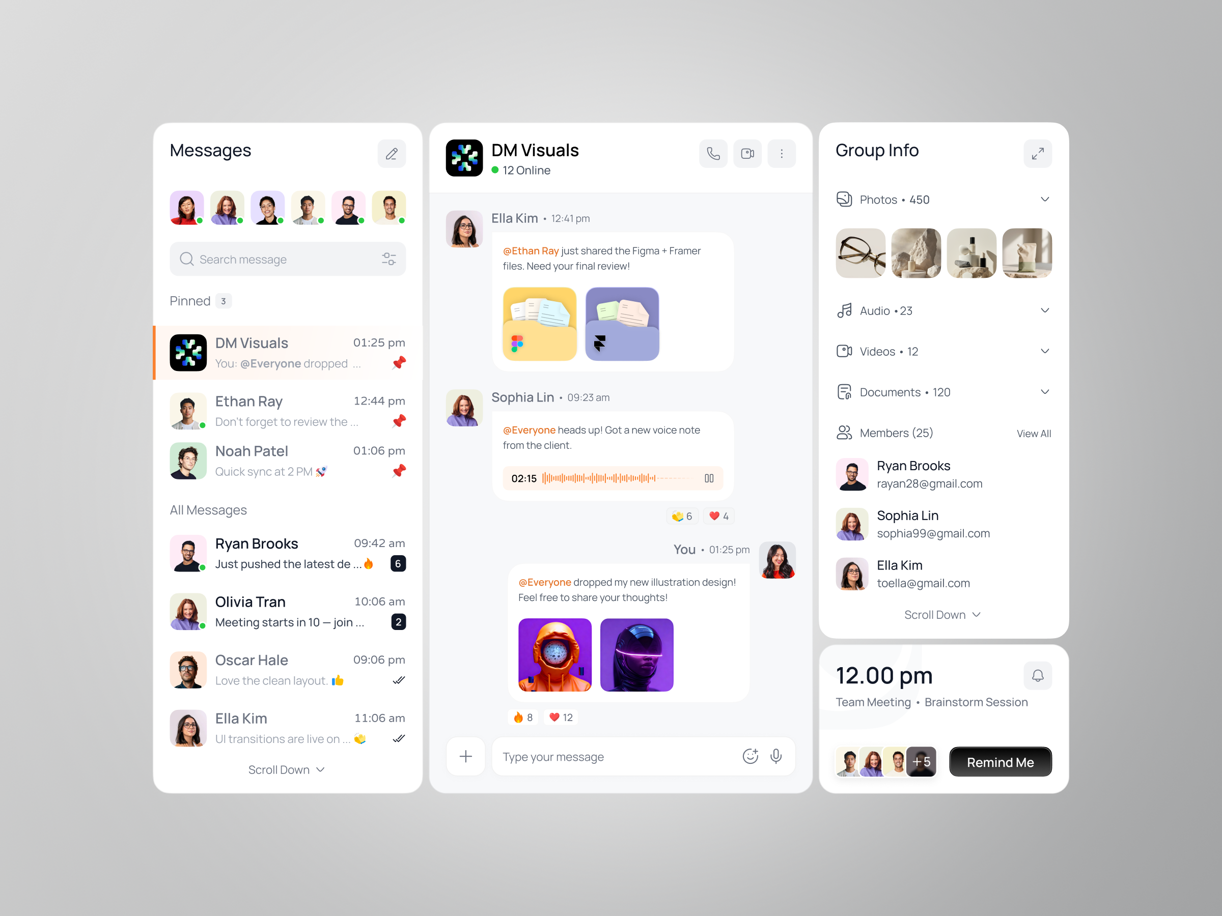 Real-time Messaging Feed UI by Design Monks - UX UI | Web Design | Web ...