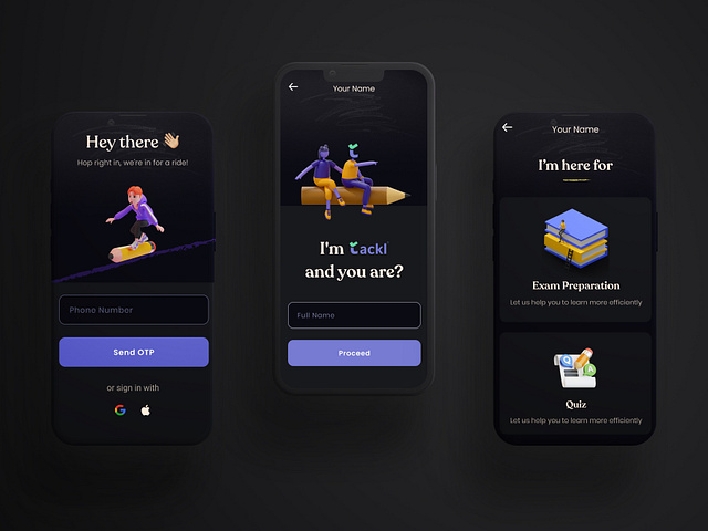 Learning App UI designs, themes, templates and downloadable graphic ...