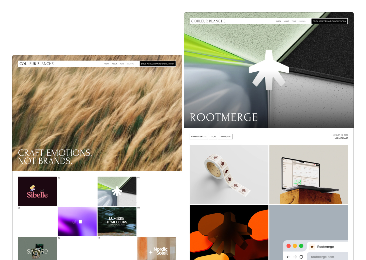 Couleur Blanche . Website Design & Development by Leo Largillet on Dribbble