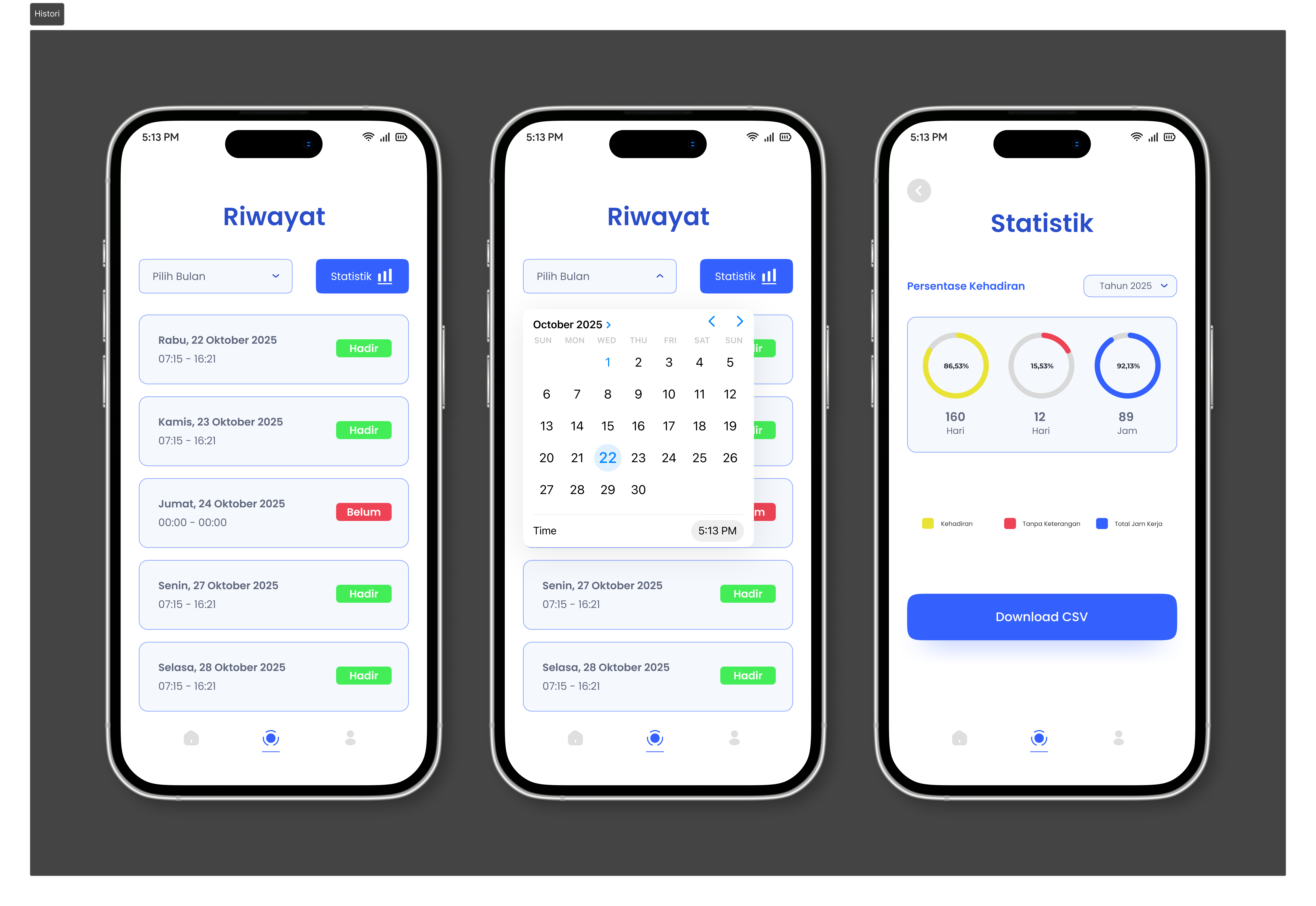UI Kit Absensi Kantor | Work Attendance UI Kit by Bondan Arief Maulana ...