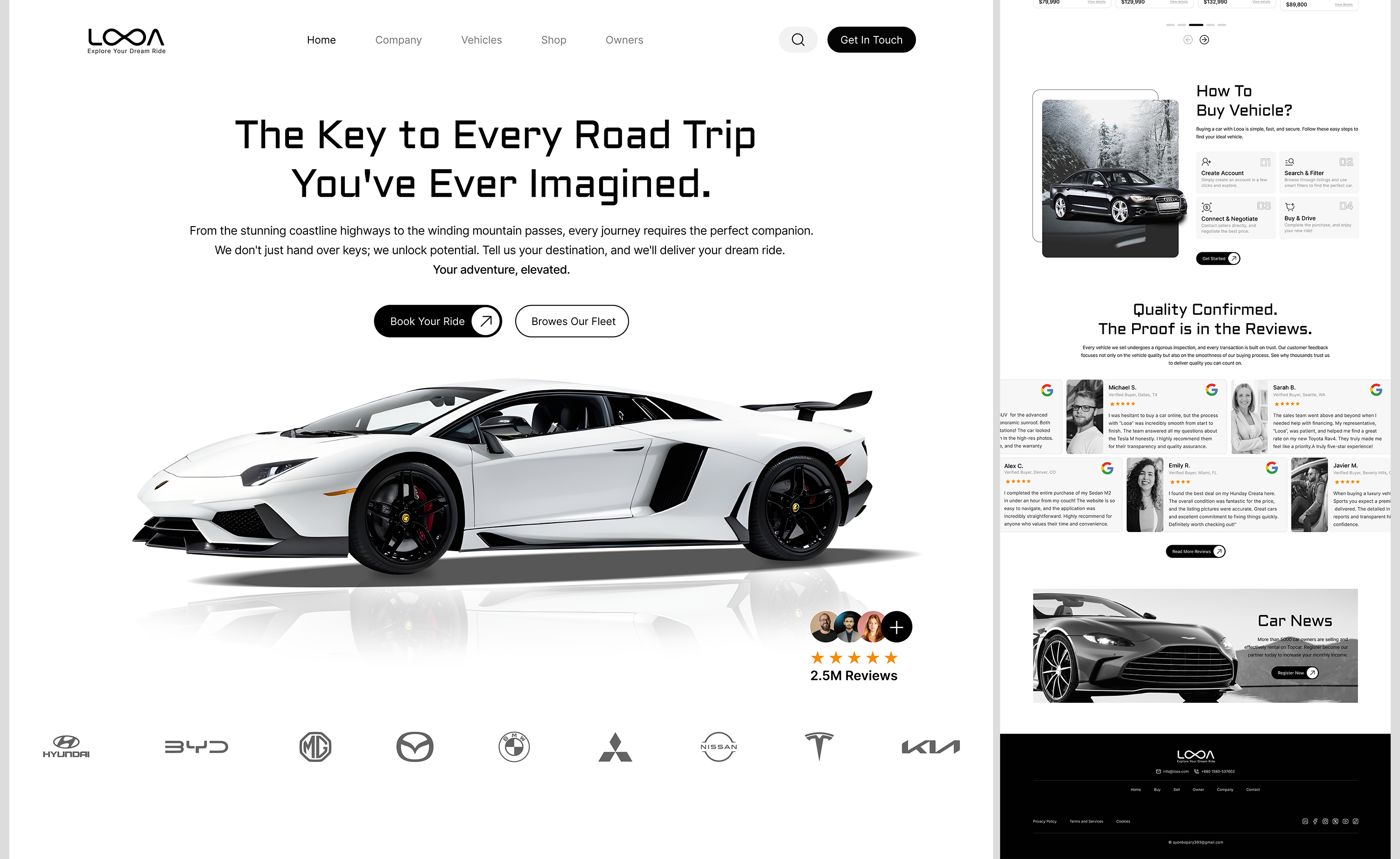 Car | Vehicle Website Landing Page UI Design by Ayon Bepary on Dribbble