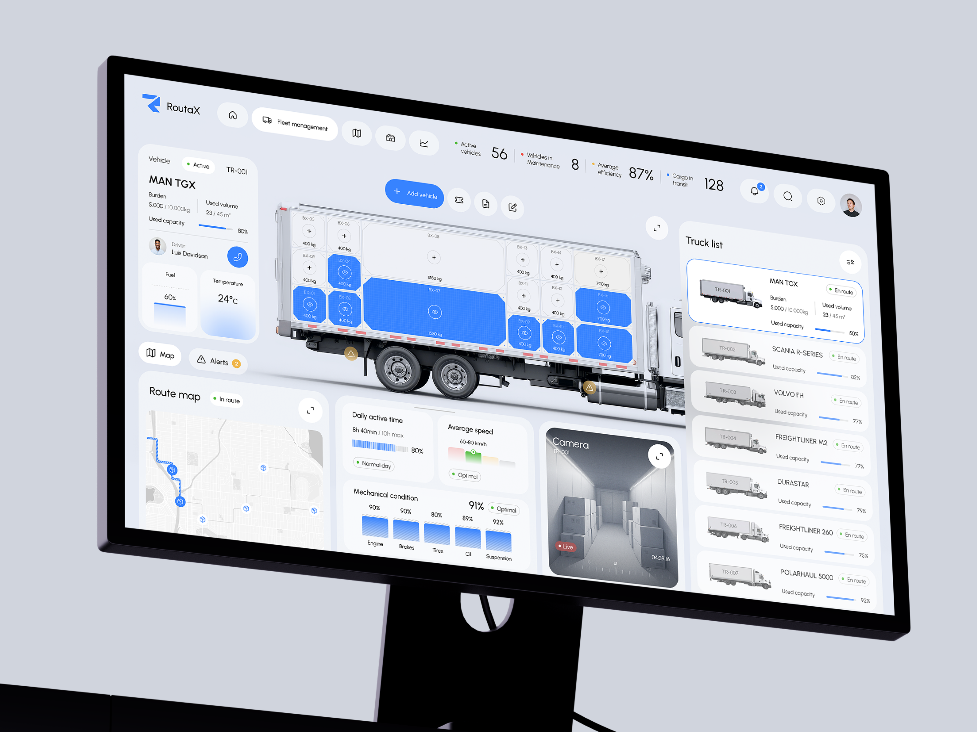 Routax - Container Truck Logistic Dashboard by Sogaso: UX/UI Design for ...