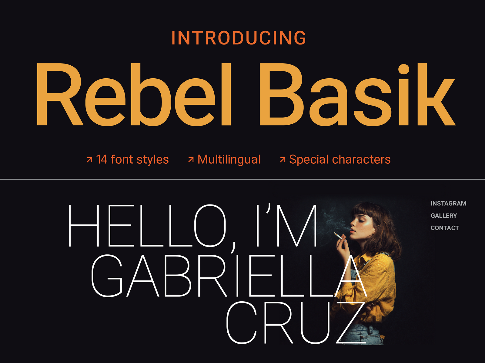 Rebel Basik Font Family by Matt Chansky on Dribbble