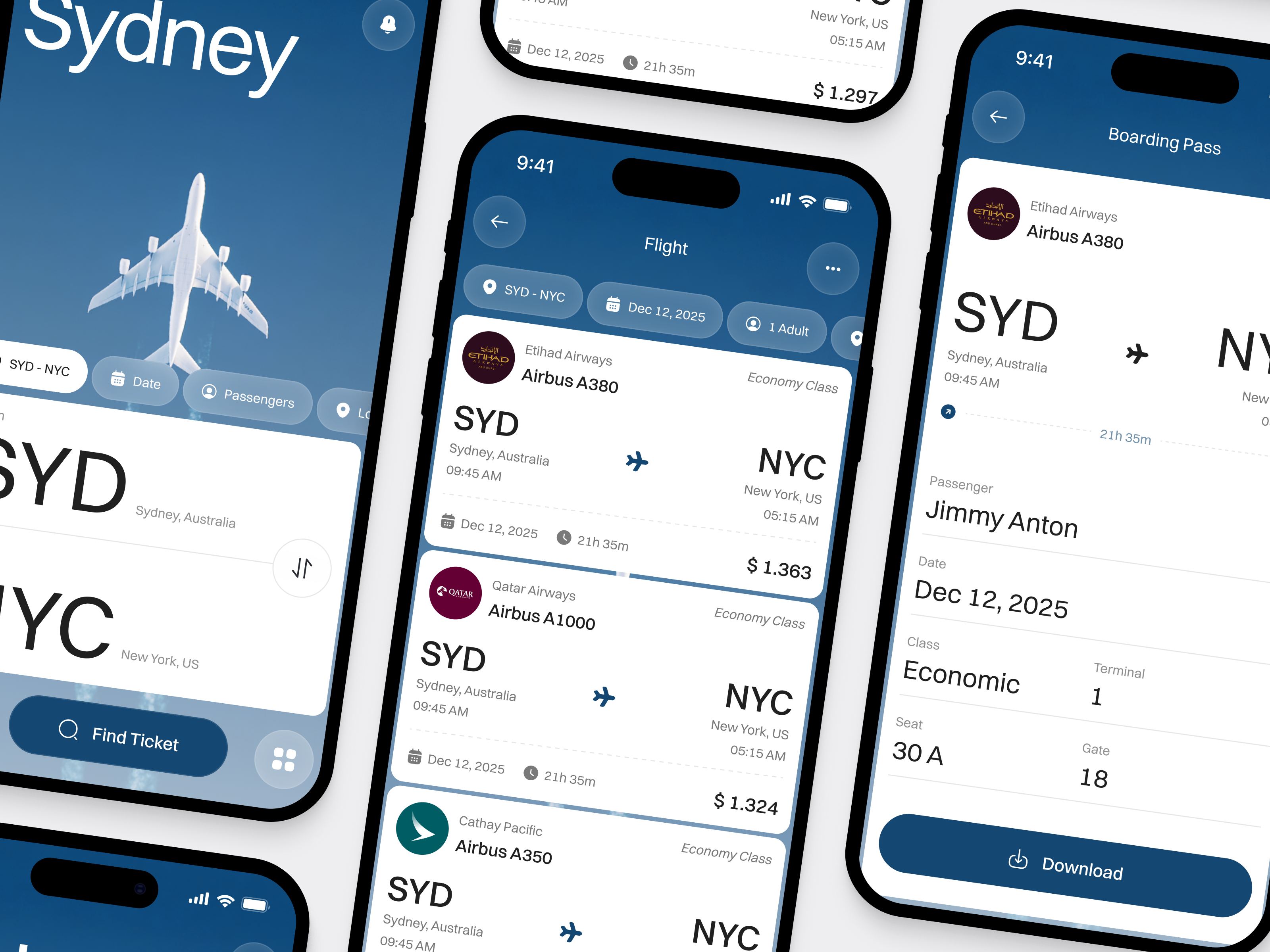 BYDH - Flight Booking Mobile App by Anam Khoirul for Korsa on Dribbble