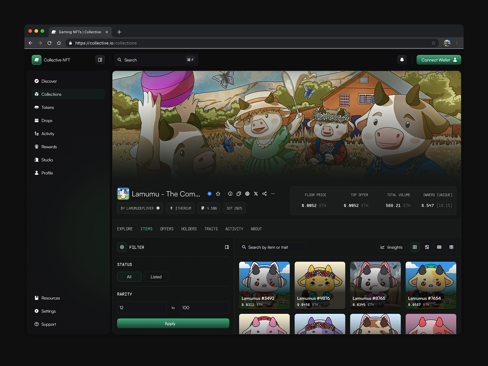NFT Dashboard Collections Detail by Pickolab Studio on Dribbble
