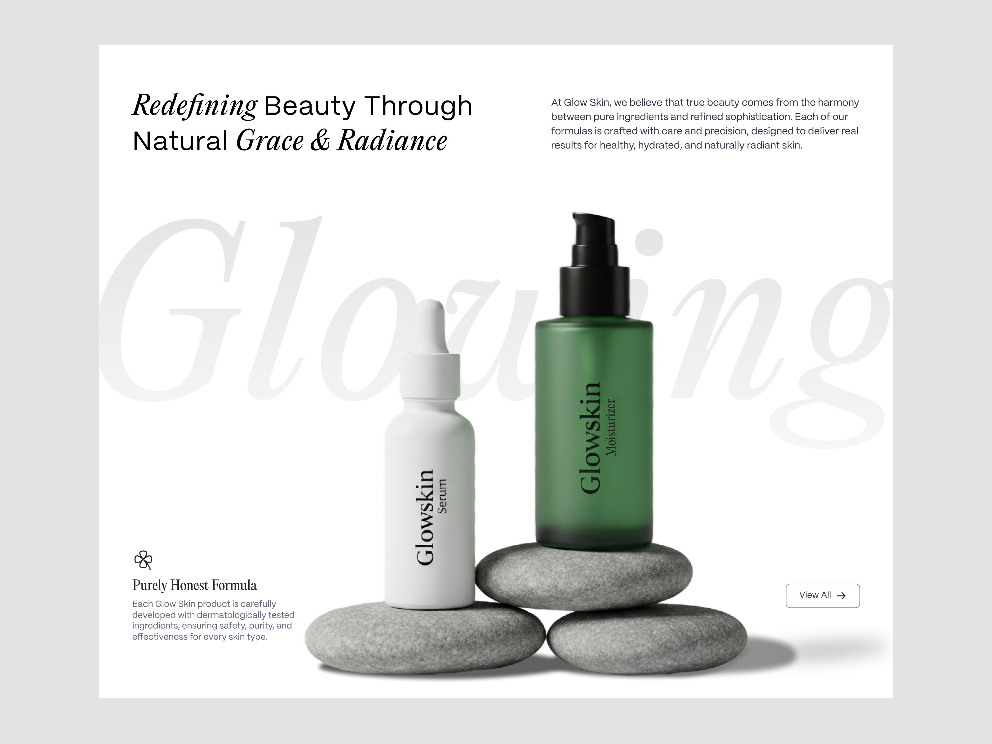 Glowskin - Beauty Care Website by Emura on Dribbble