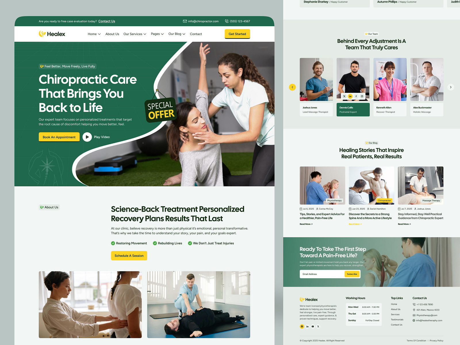 Chiropractor Landing Page Design by FleexStudio | Web Design Agency on ...