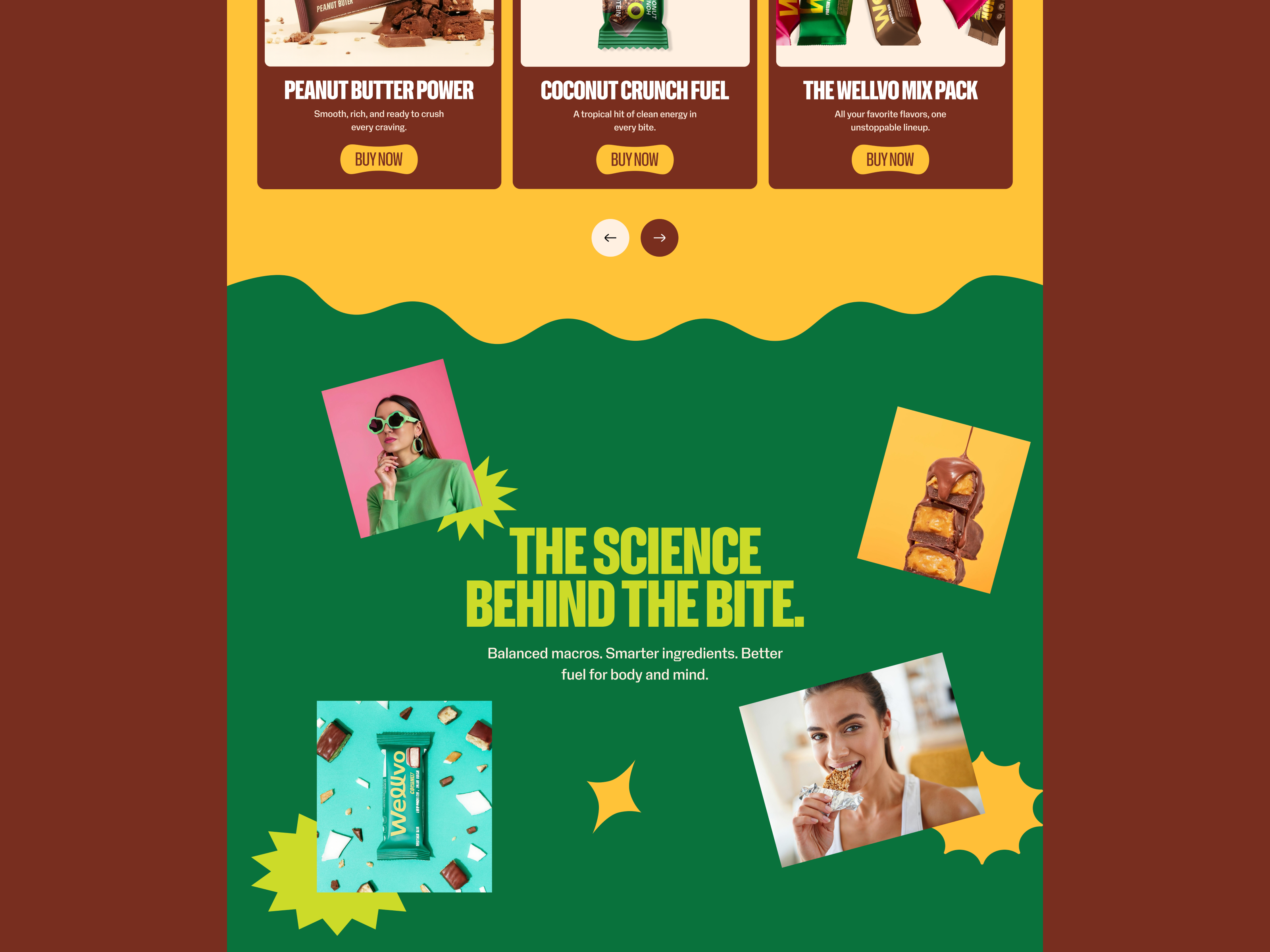 Protein Bar Landing Page UI | Snack Brand Ecommerce Design by Musemind ...