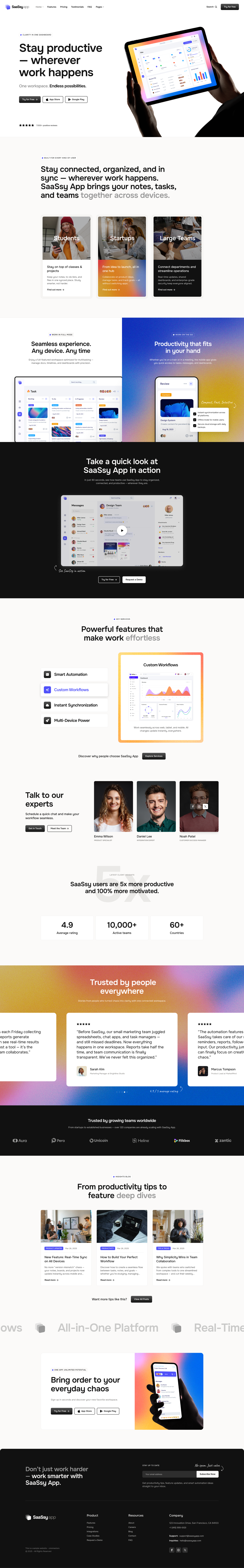 SaaSsy App - Software & Tech Startup WordPress Theme by cmsmasters studio on Dribbble
