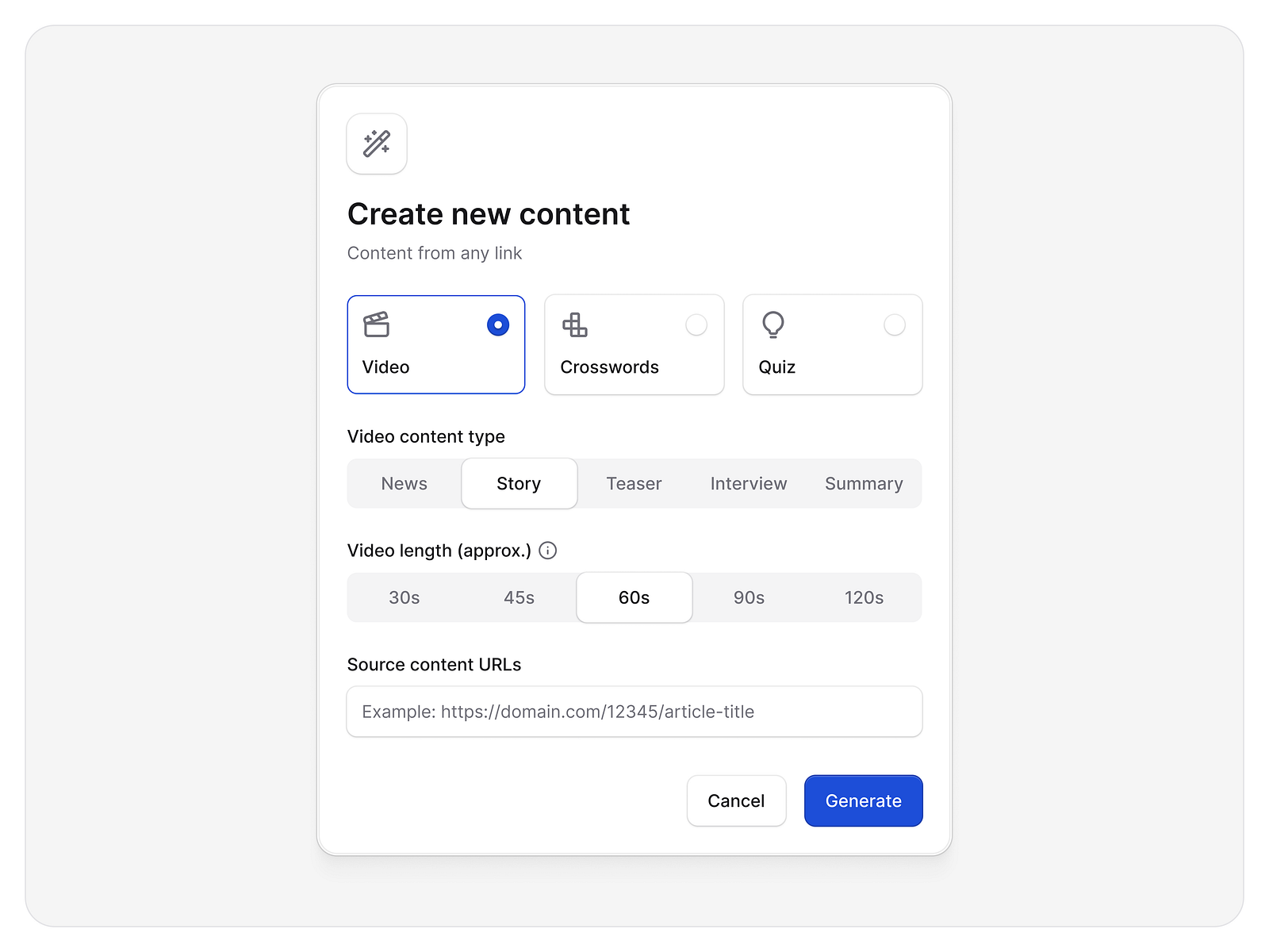 New content modal 📝 by Marcin Sasin ️ for Autentika on Dribbble