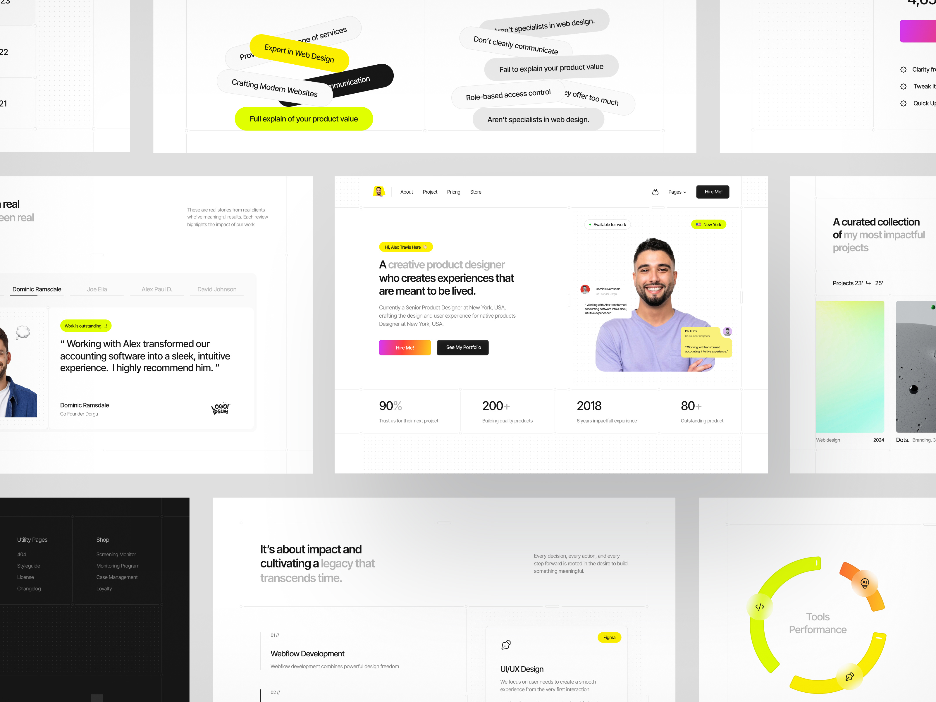 Alex Travis. Portfolio Website H2 by Arif Mahmud on Dribbble
