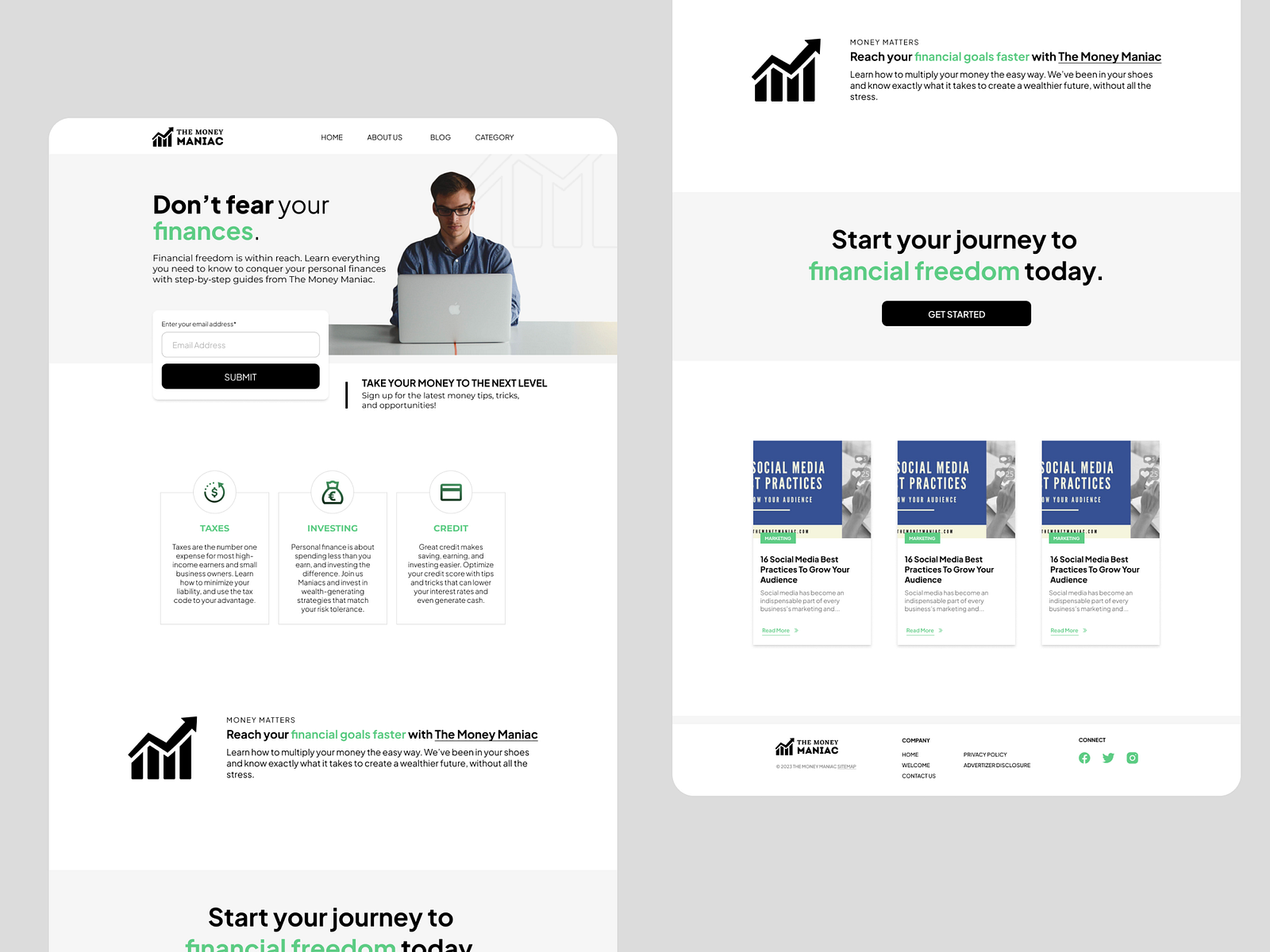 Finance Website Design by Rhozel on Dribbble