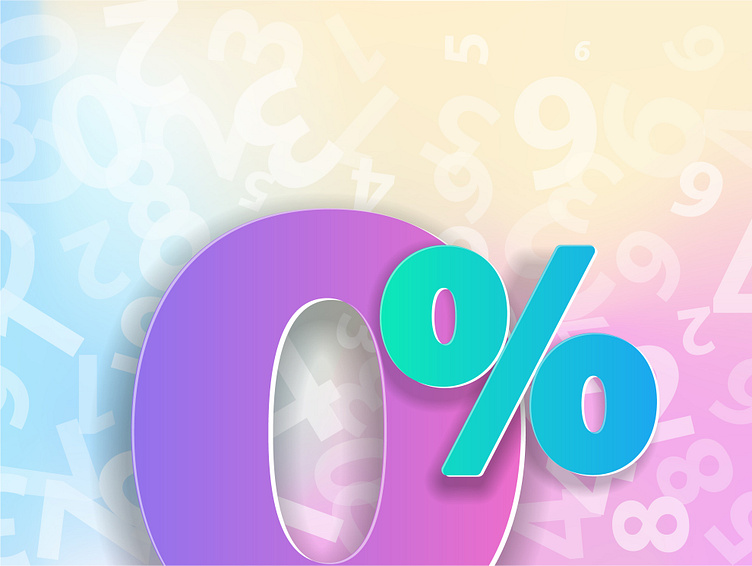 A banner for a sale with the inscription 0 percent by Palladadesign on ...