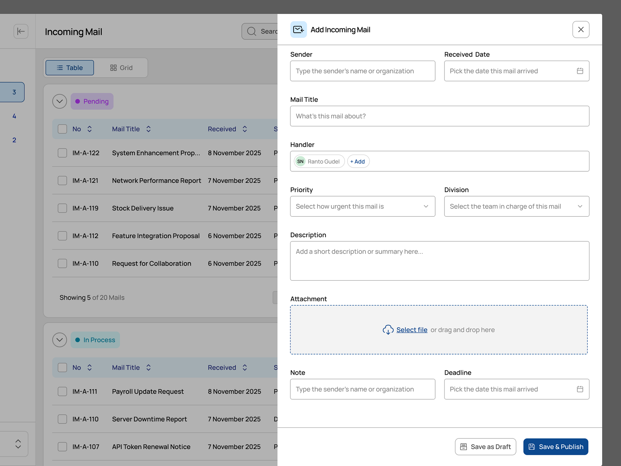 Hexmail - Add Incoming Mail Drawer by Maulana Daffa on Dribbble