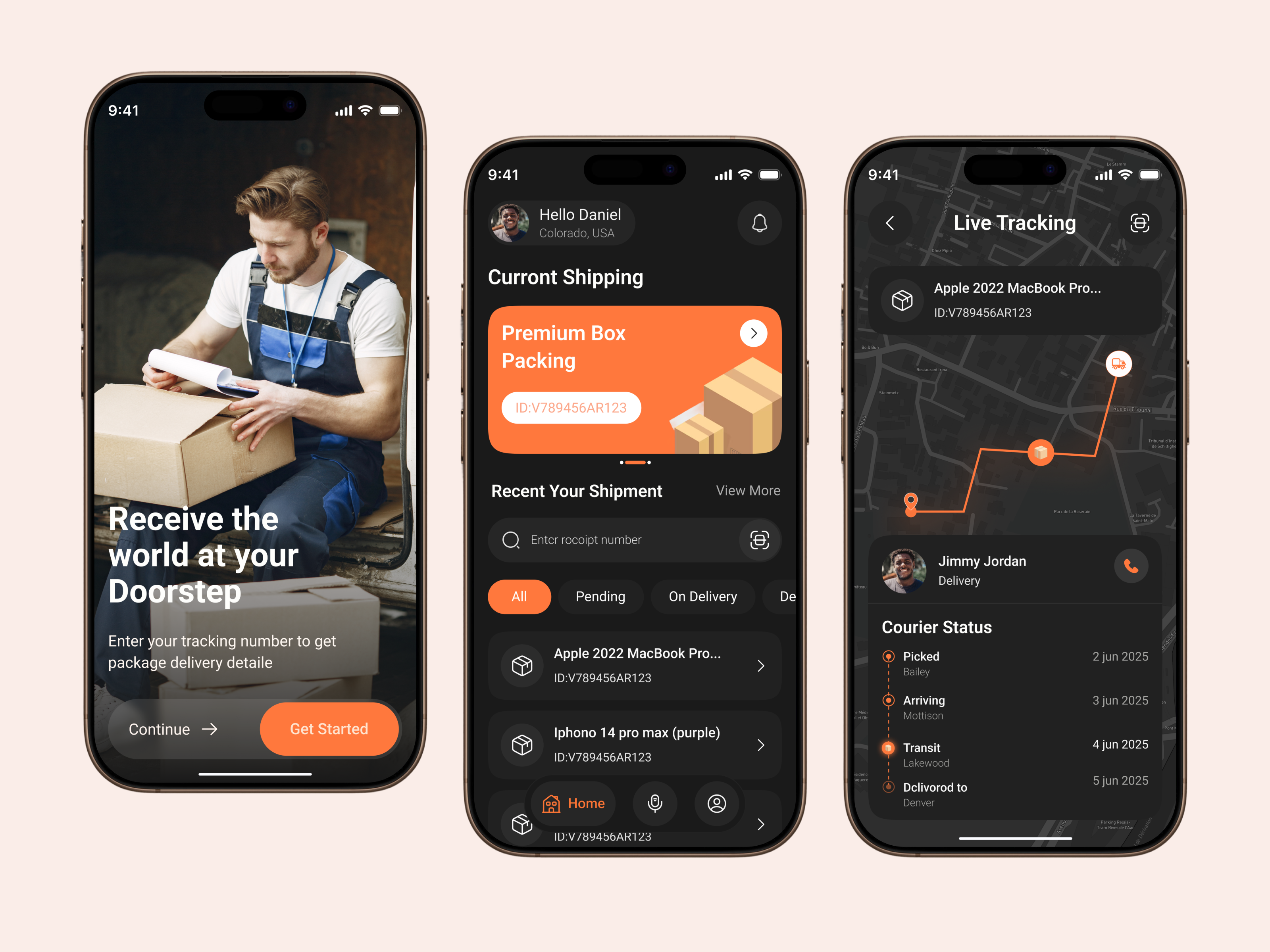 Parcel Delivery Mobile App Design UI/UX by UIX Maruf Hossen on Dribbble