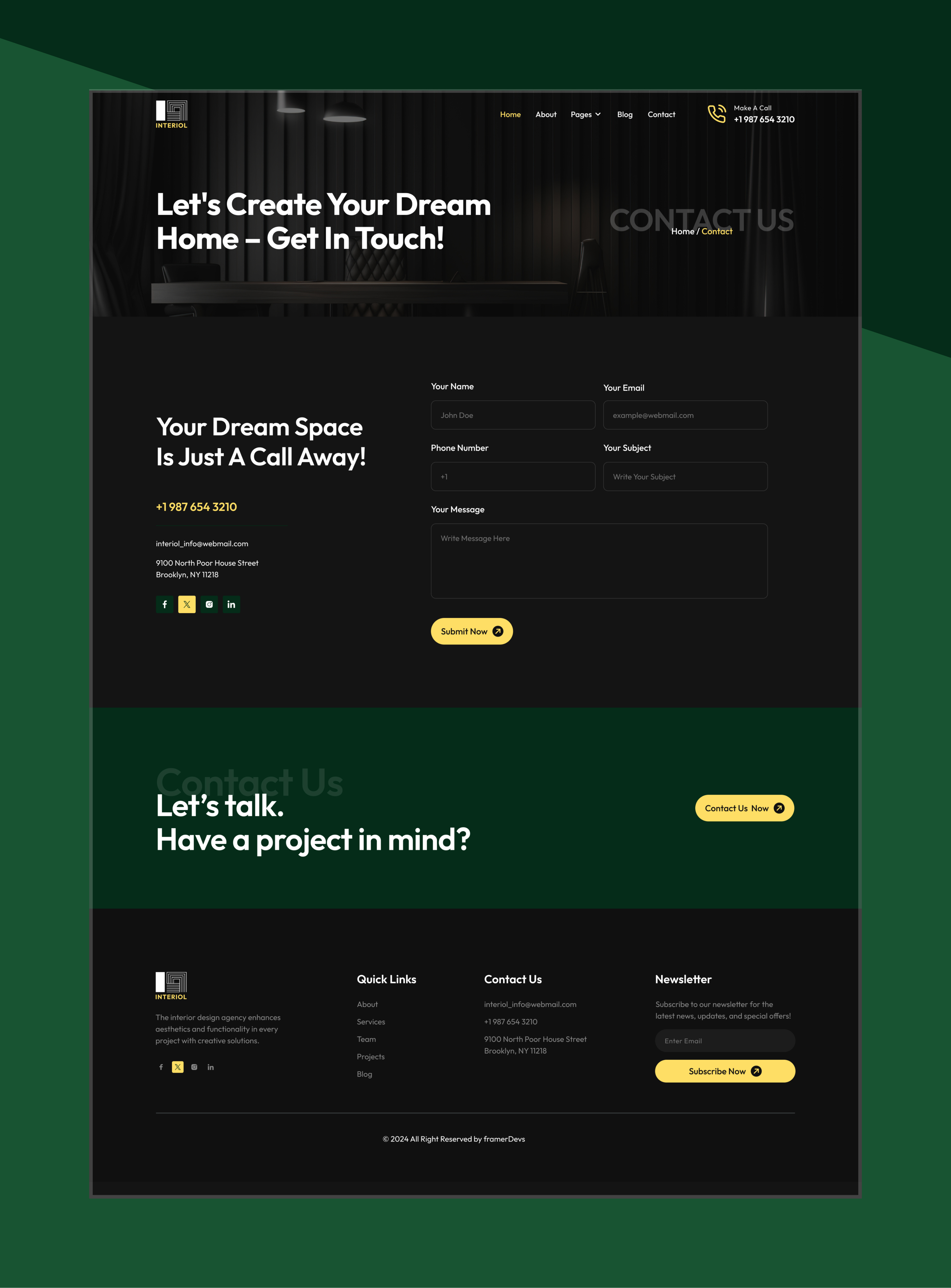 Interiol—Interior Agency Service Full Website by Sk Nahid Hasan on Dribbble
