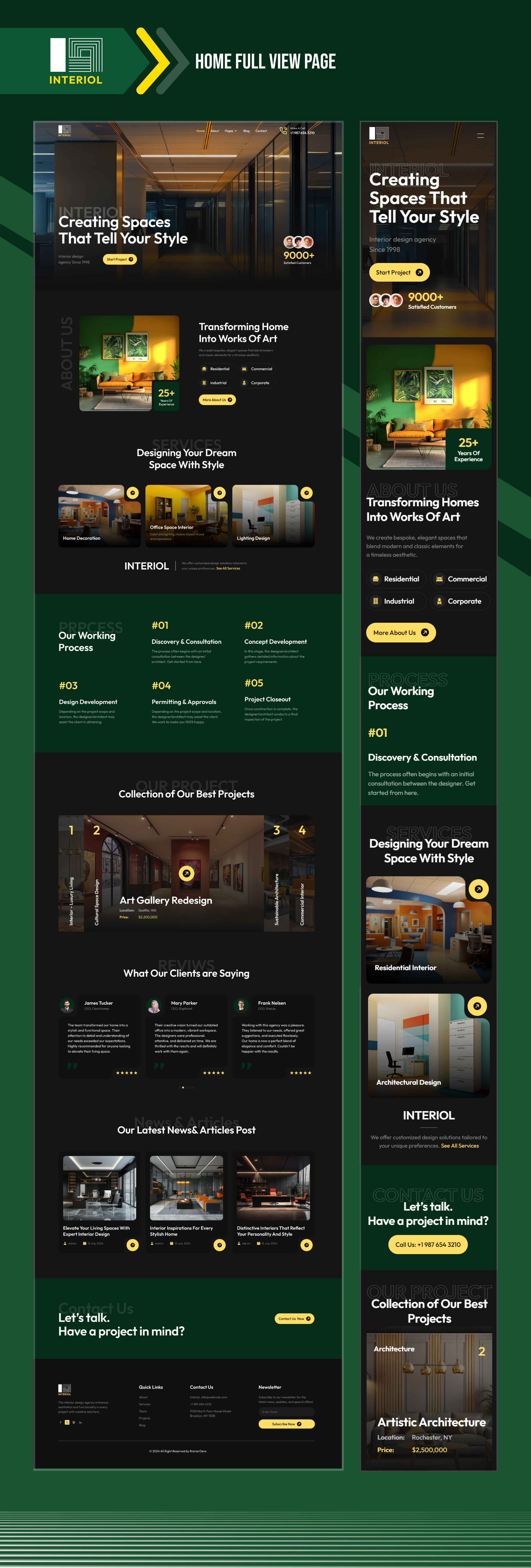 Interiol—Interior Agency Service Full Website by Sk Nahid Hasan on Dribbble