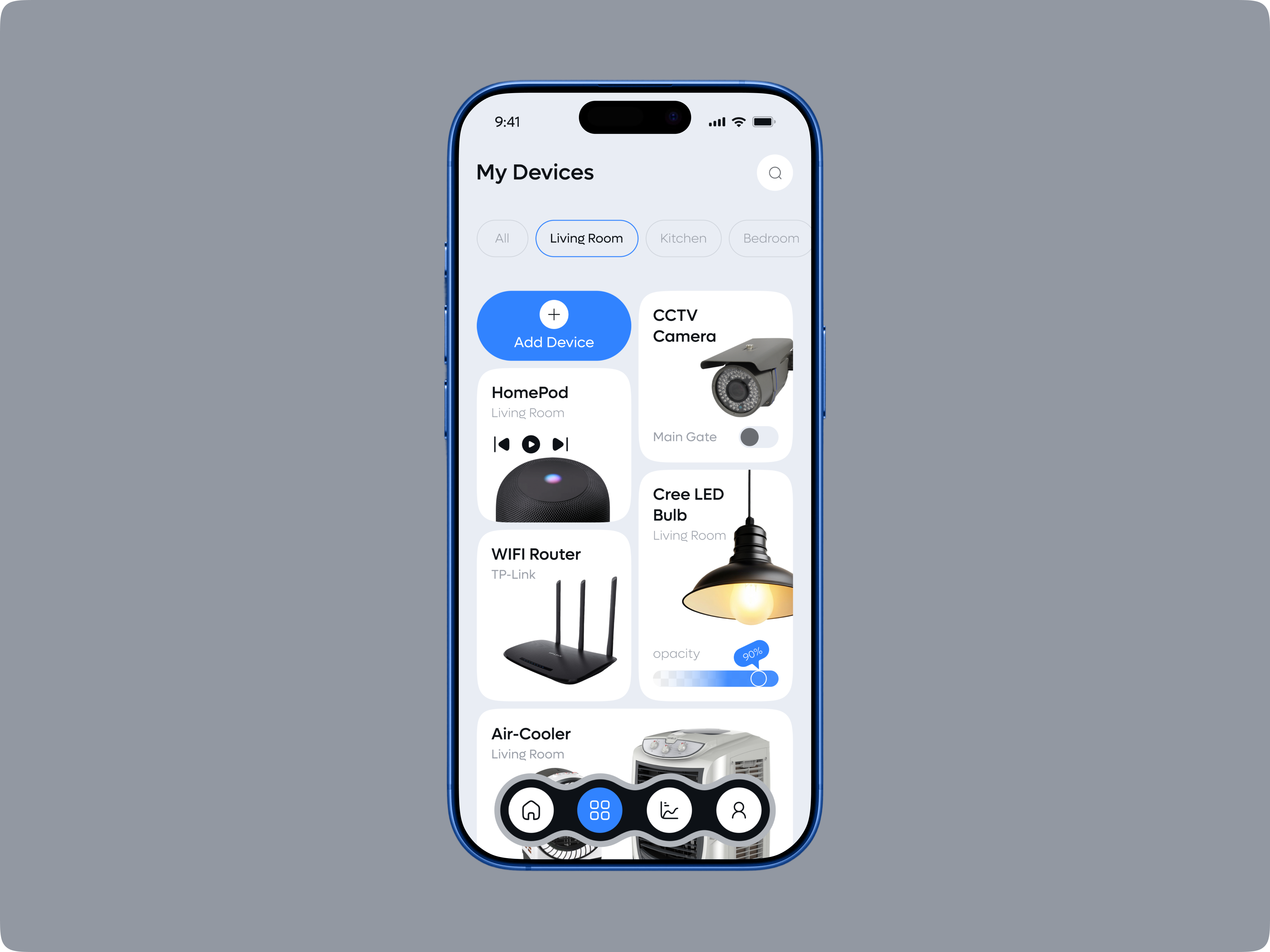 Smart Home Device Management App UI by Faruk Hossain on Dribbble