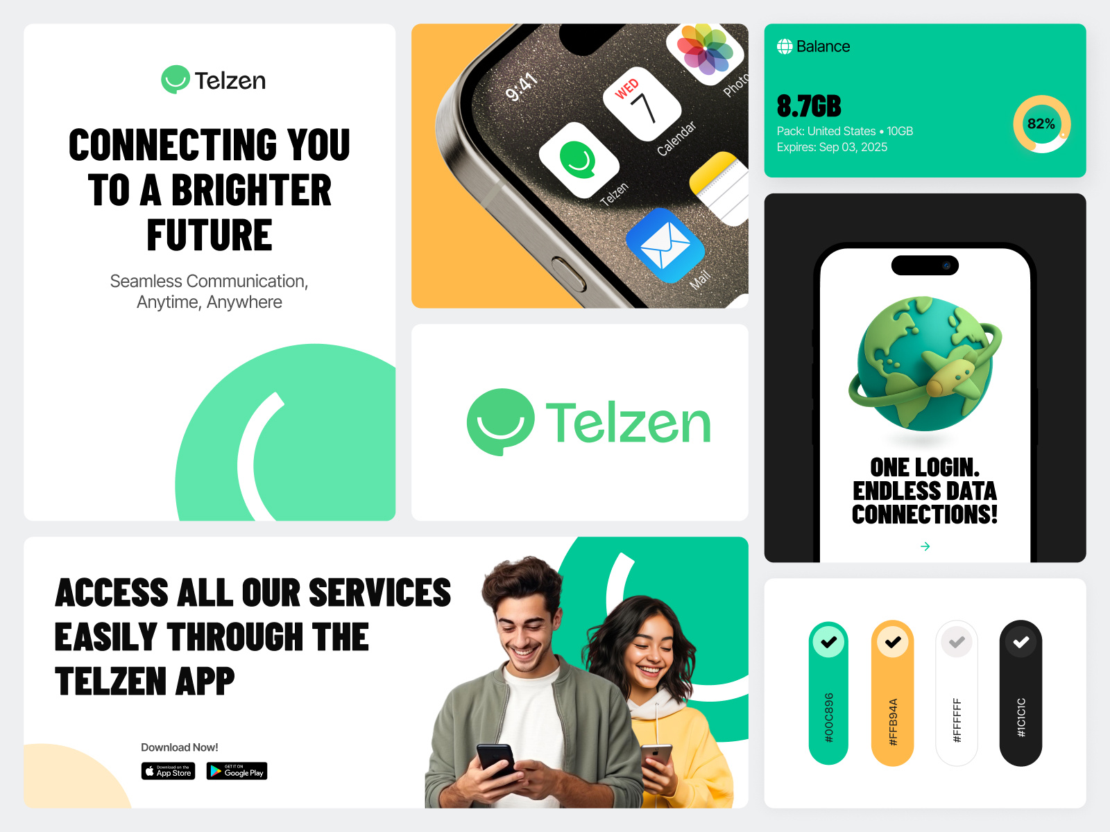 Telzen- eSim Brand Case Study by Asiq M. for Netro Systems on Dribbble