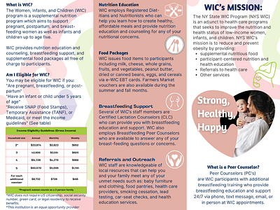 WIC Program Brochure for New York State by Jennifer McClinton on Dribbble