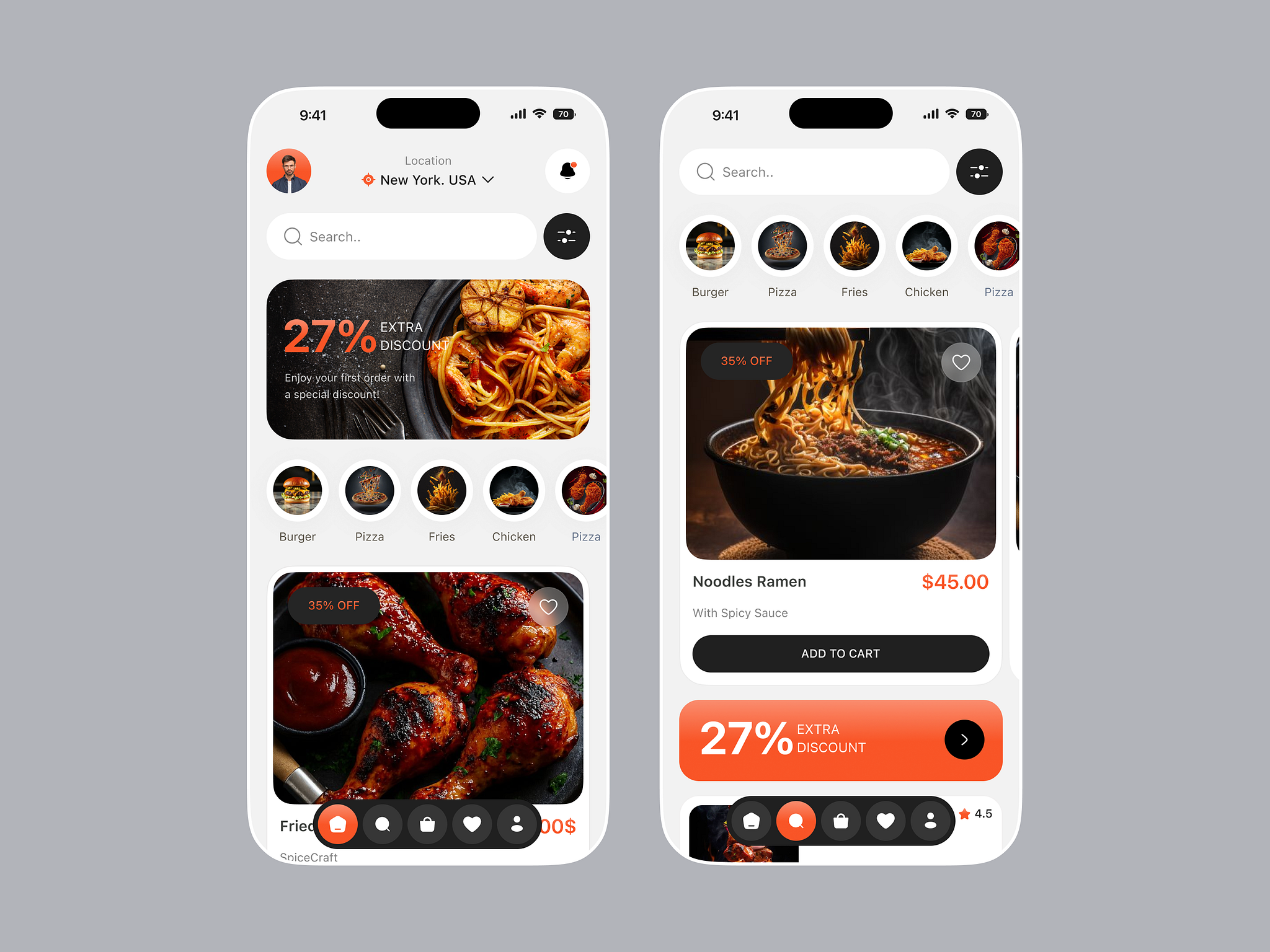 Food Mobile App by UI Tapu on Dribbble