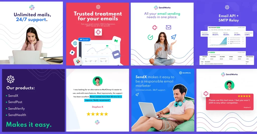 SendWorks Ad Creatives | Email Growth | Engagement-Driven Ads by Munija ...