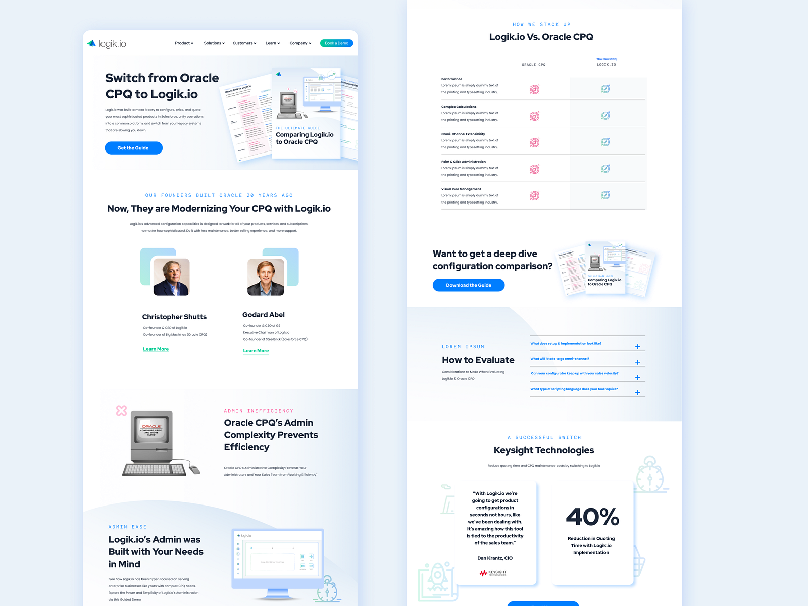 Logik.io Oracle ABM Landing Page by Zoey Buck on Dribbble