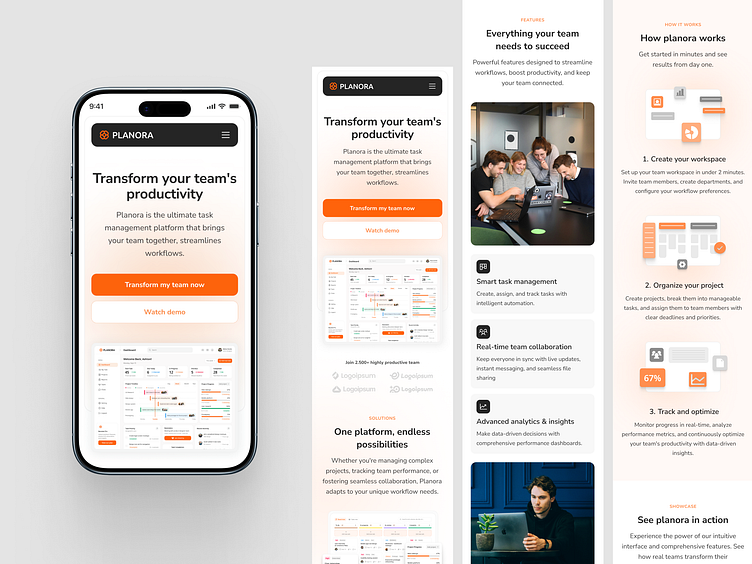 PLANORA - Smart Management Task Dashboard (Responsive) by Jessicha Hyacintha for Agensip UI UX ...