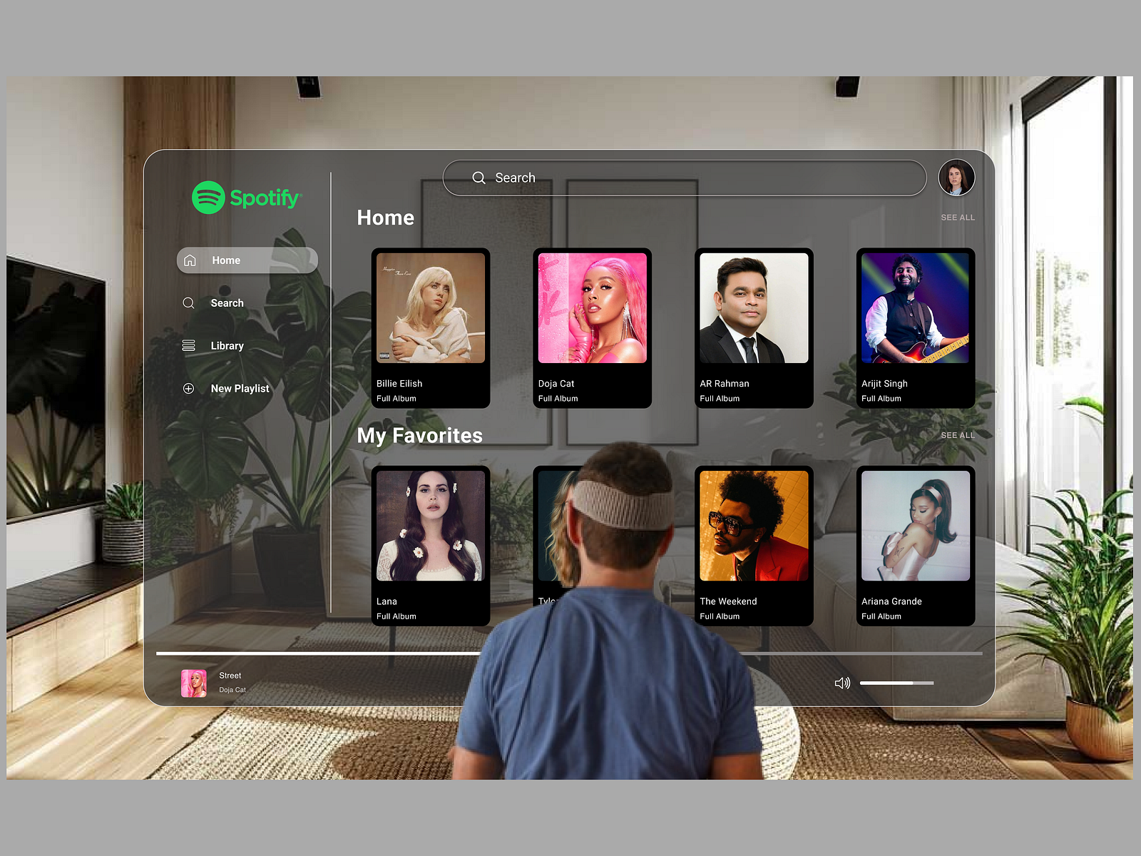 AR Spotify Dashboard by Hibauh on Dribbble