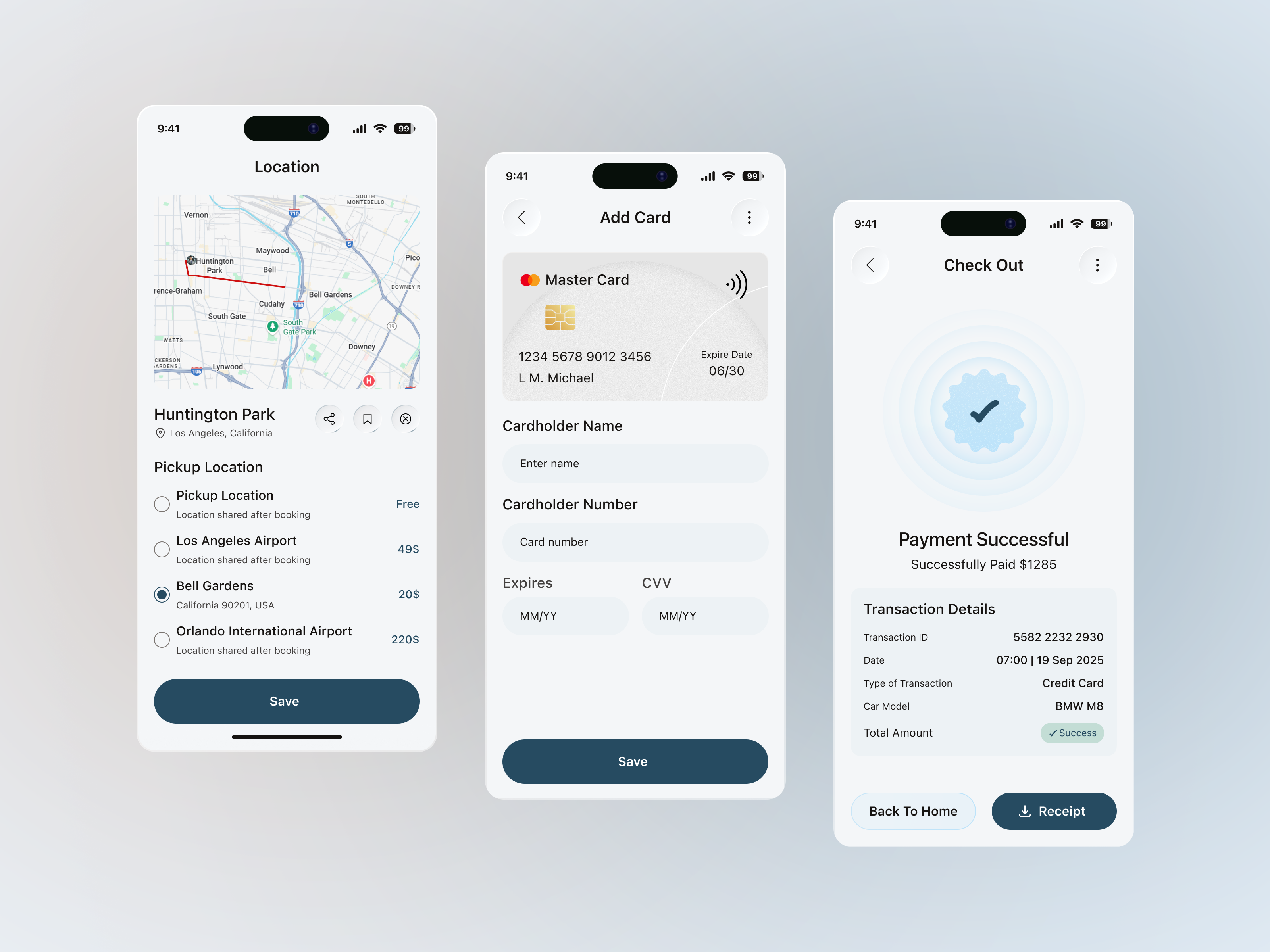 Ride Easy – Car Rental App UI by Dipto chatterjee on Dribbble