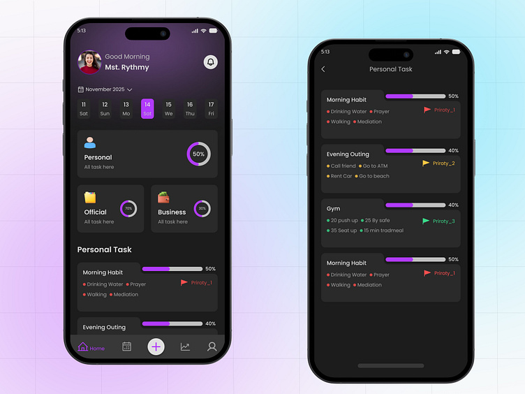 To-Do App UI design || task management app's minimul ui design by ...