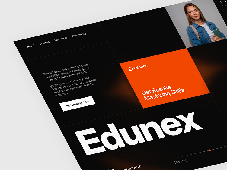 Edunex - Education Website Hero Section Design by Orbix Studio LLC on Dribbble